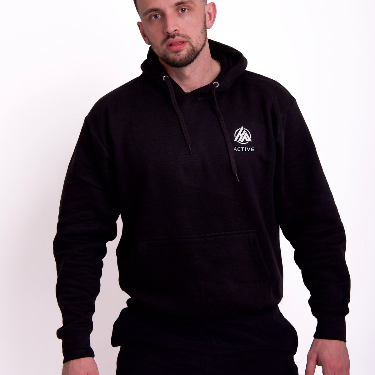 Black Emblem Hoodie – Keep Pushing Activewear